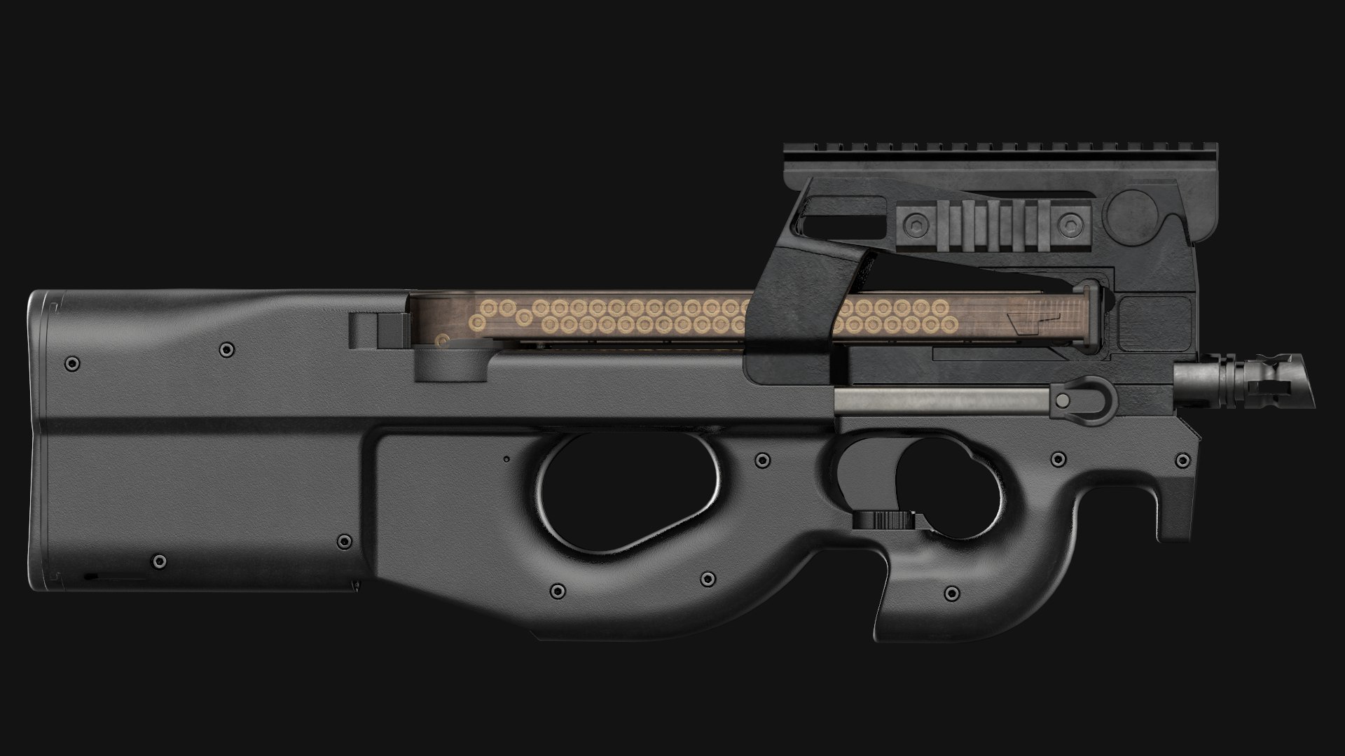 3D FN P90 Game Ready Model - TurboSquid 1802414