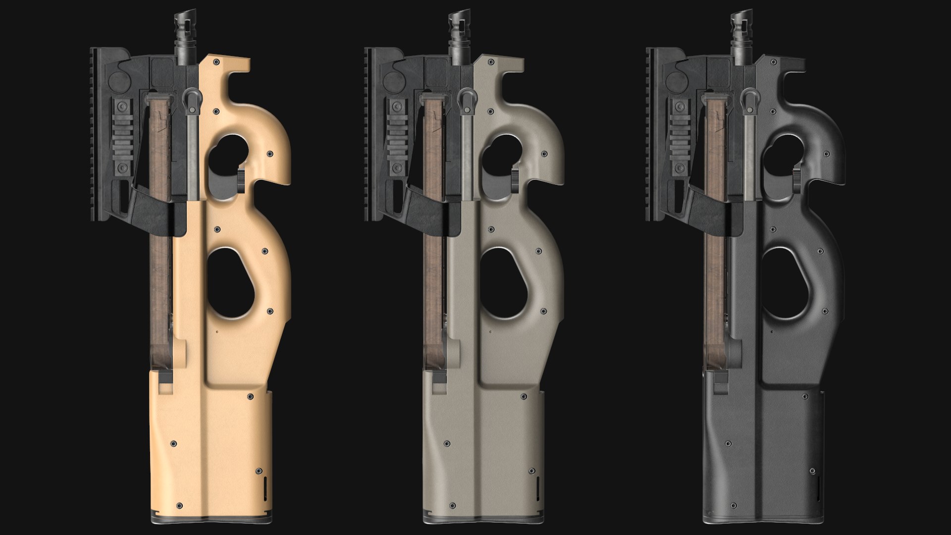 3D FN P90 Game Ready model - TurboSquid 1802414