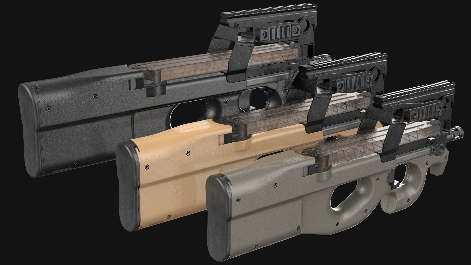 3D FN P90 Game Ready model - TurboSquid 1802414