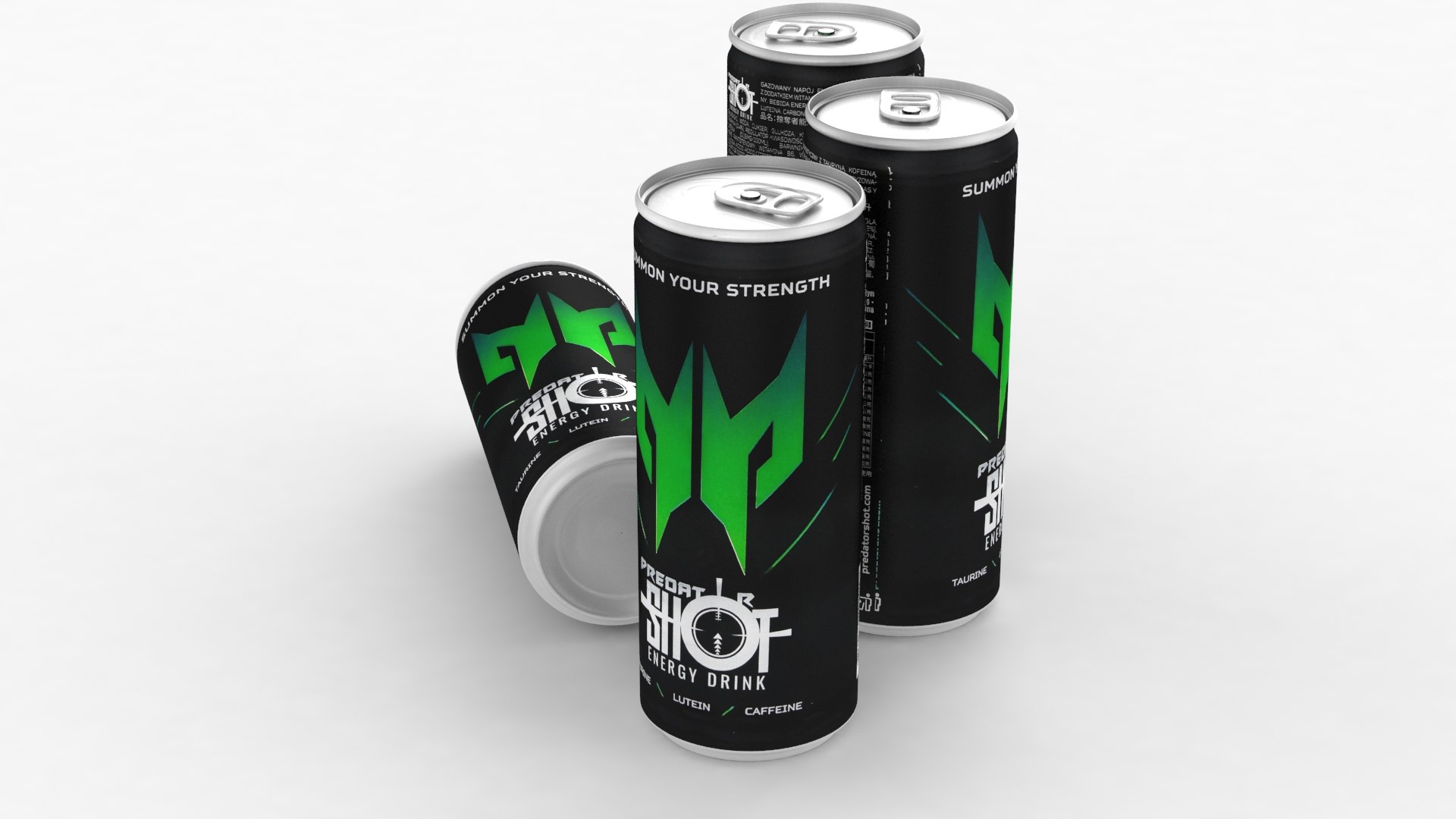 3D Beverage Can Predator Shot Energy Drink 250ml 2022 - TurboSquid 1932877
