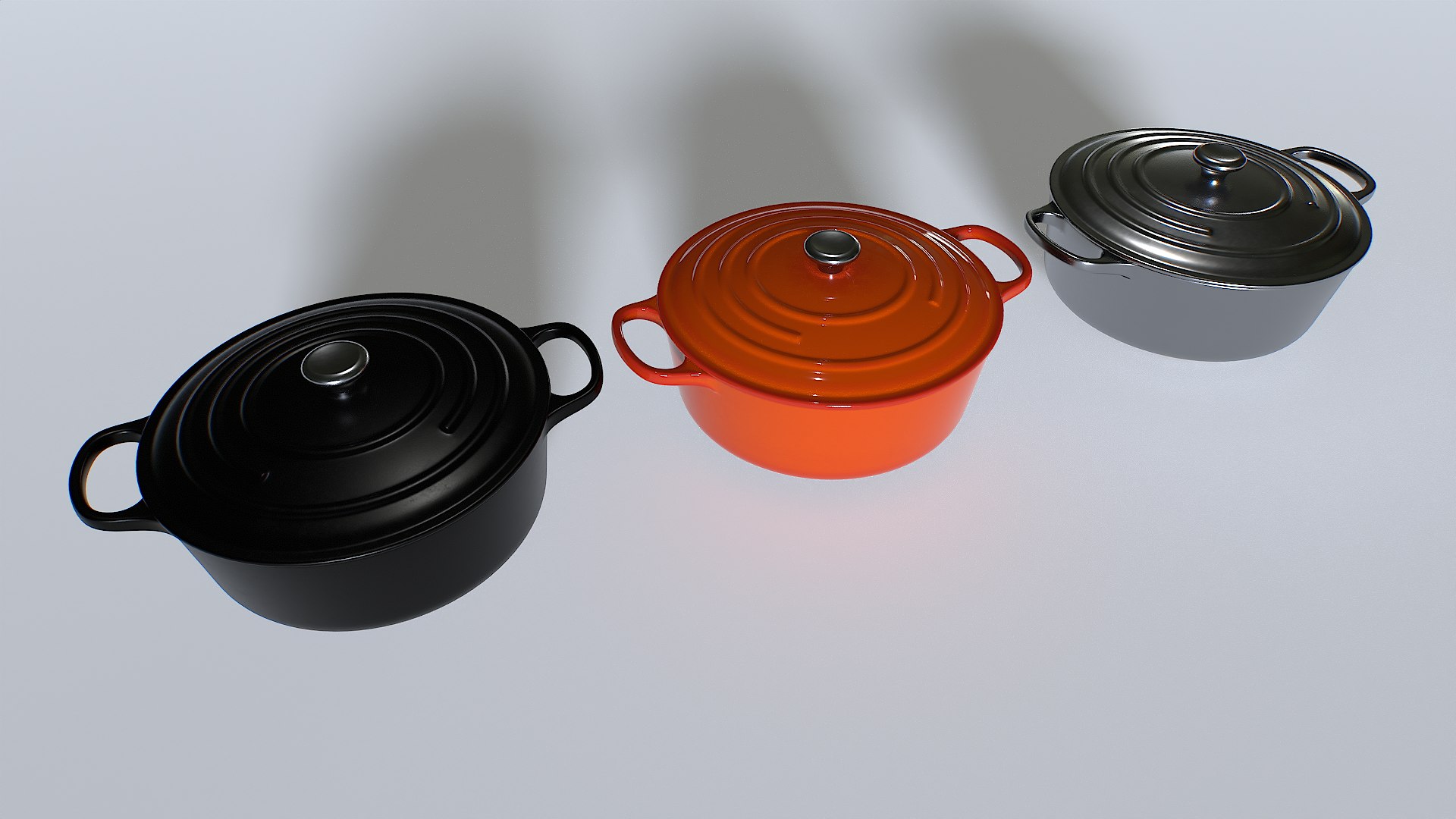 Cooking Pot Set 2 3D Model - TurboSquid 2377113