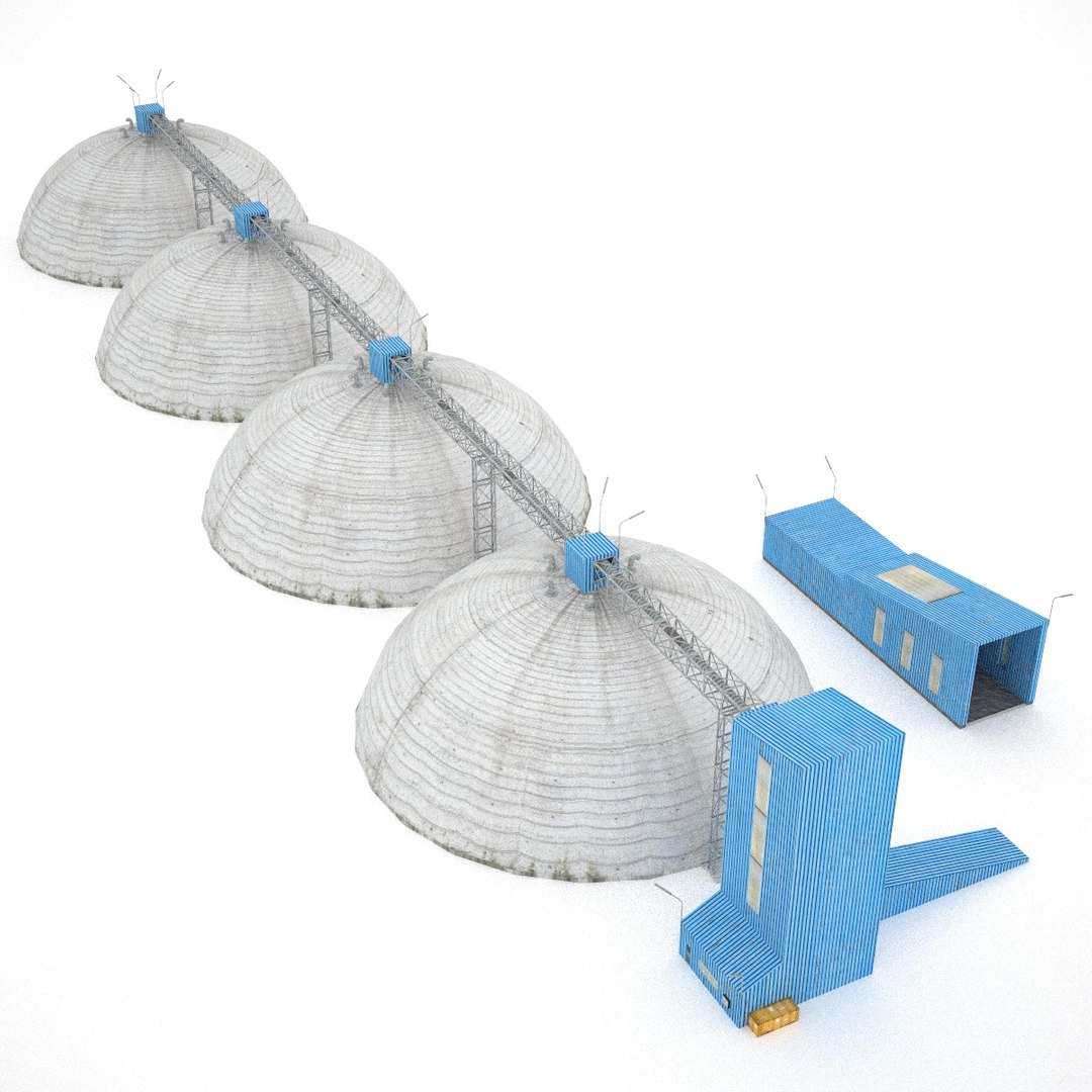 Grain Silos Complex 3d 3ds