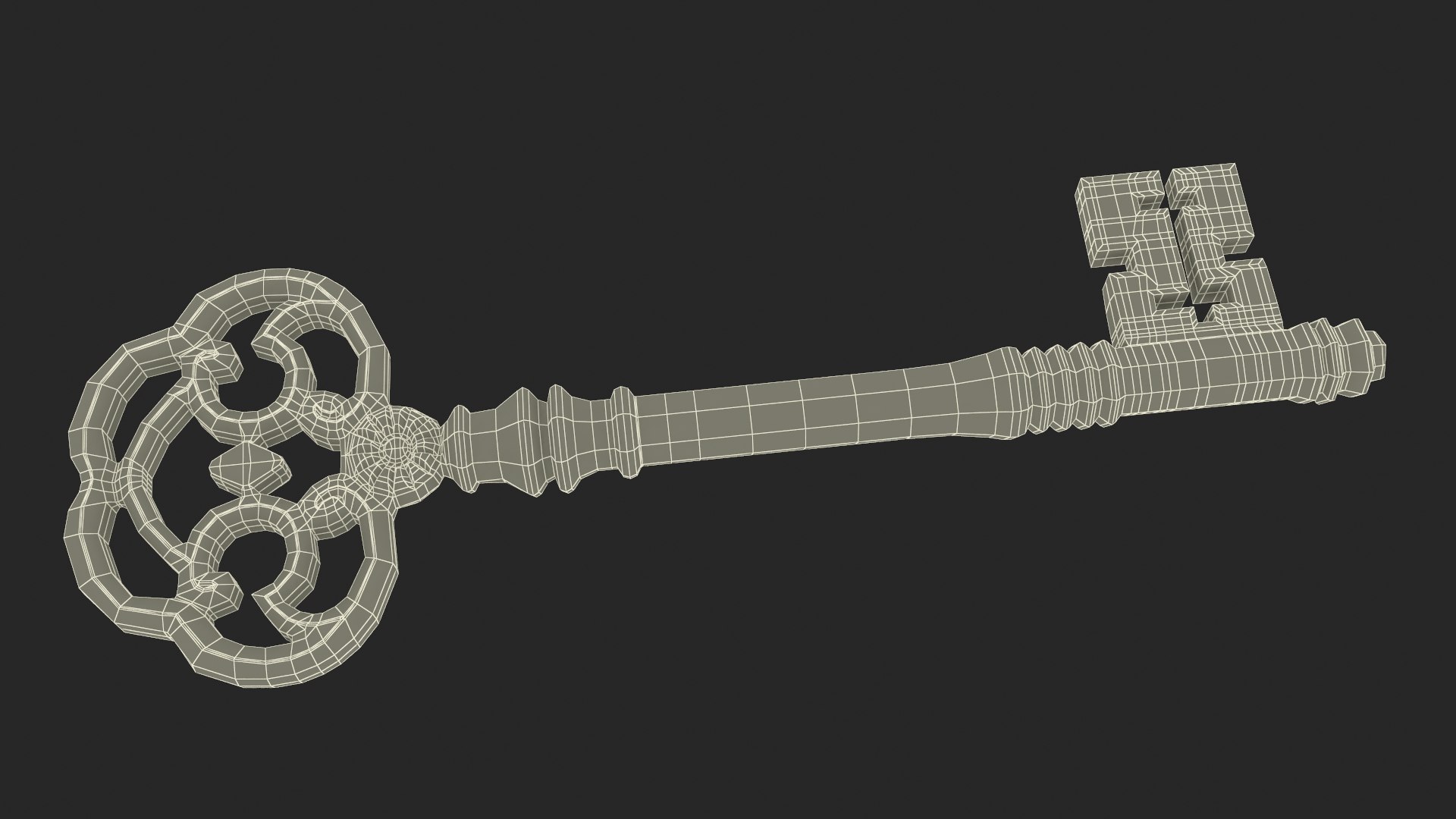 3D Antique Ornate Skeleton Key Silver For 3D Print - TurboSquid 2256867