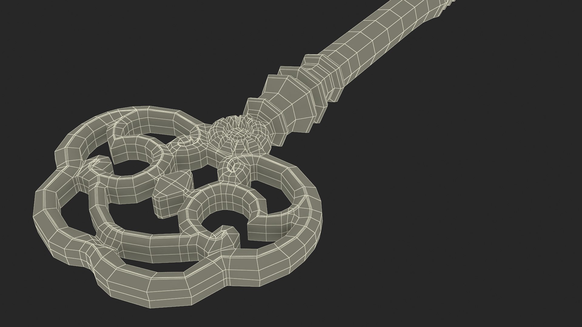 3D Antique Ornate Skeleton Key Silver For 3D Print - TurboSquid 2256867