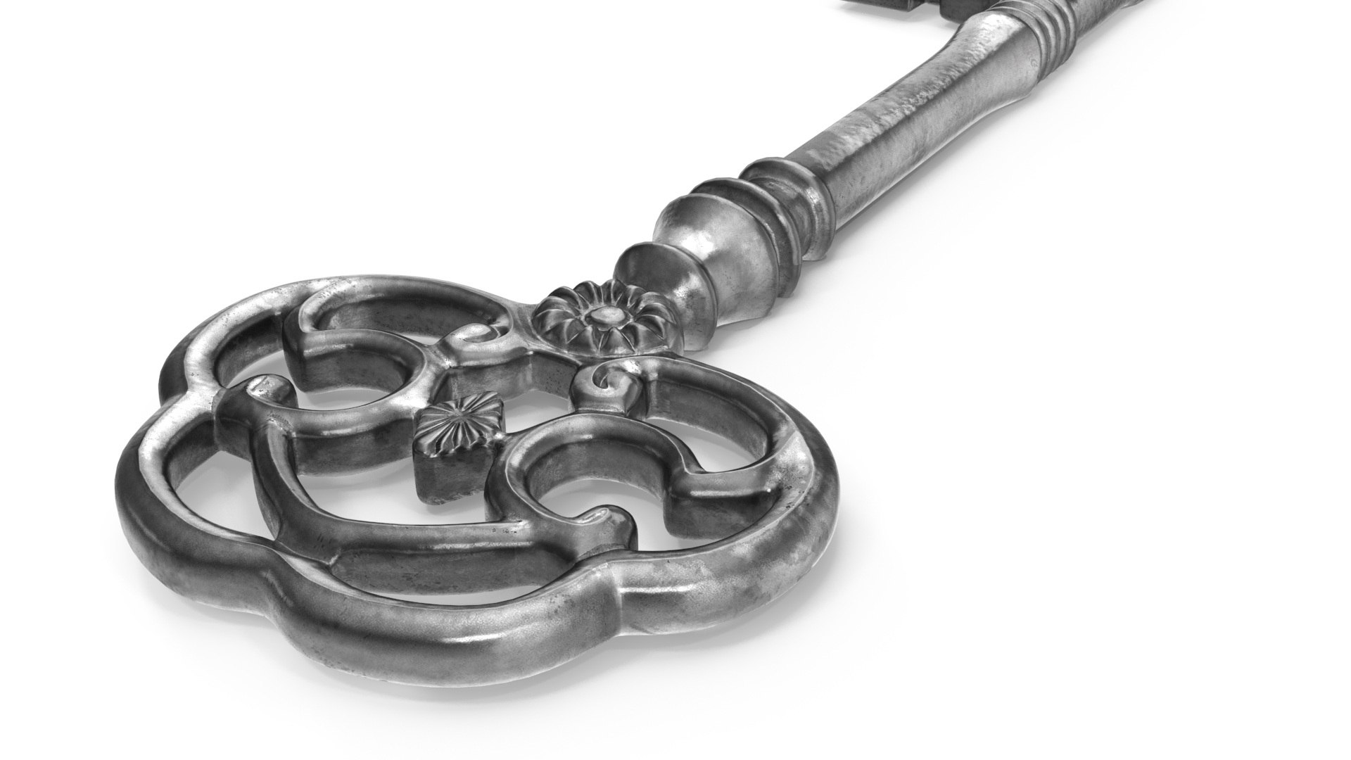 3D Antique Ornate Skeleton Key Silver For 3D Print - TurboSquid 2256867