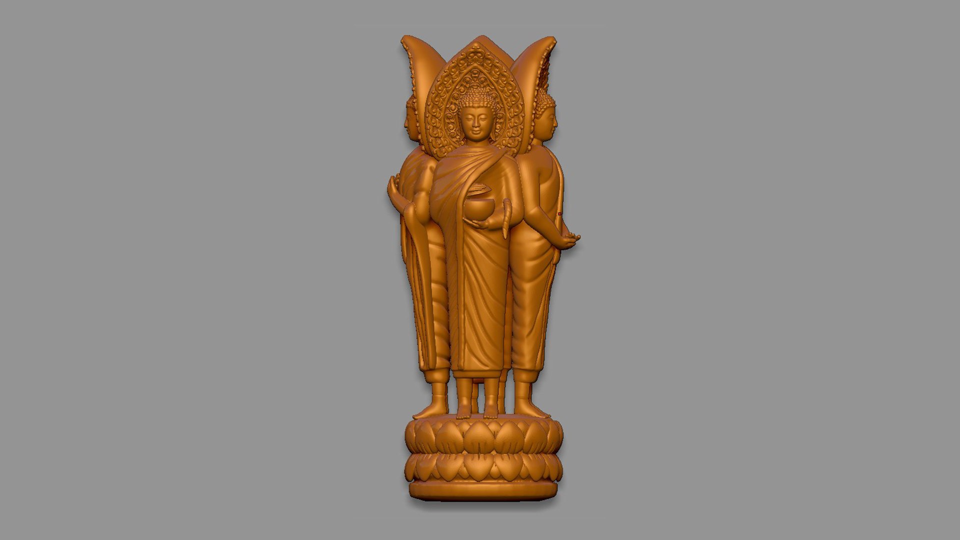 3D Four Buddha Action Pray - TurboSquid 2309798