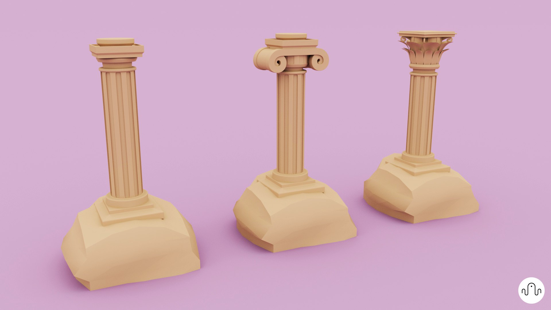 3D Set Of Ancient Greek Ruins Items - TurboSquid 2095032