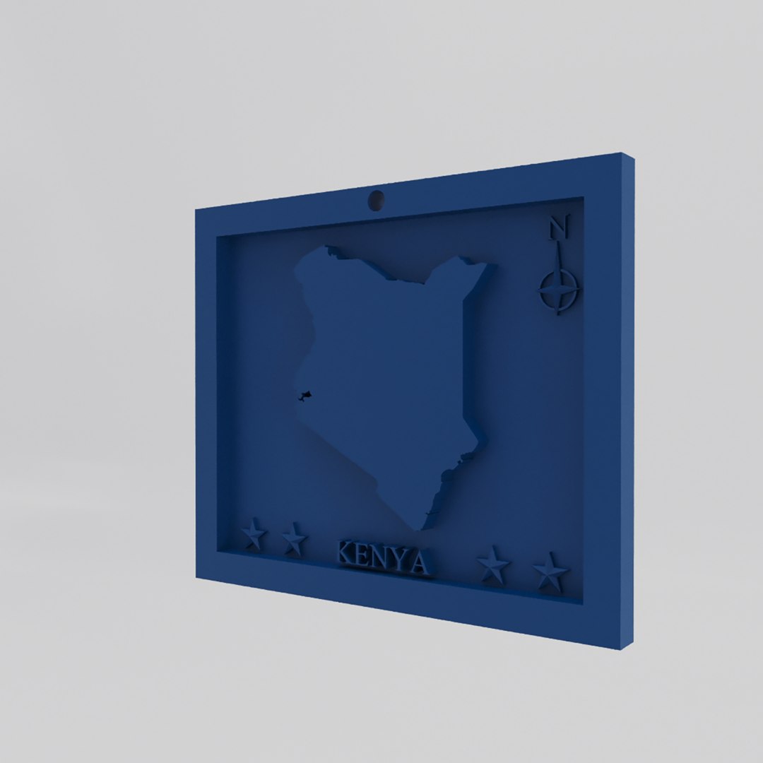 3D Kenya Map Print model - TurboSquid 1726623