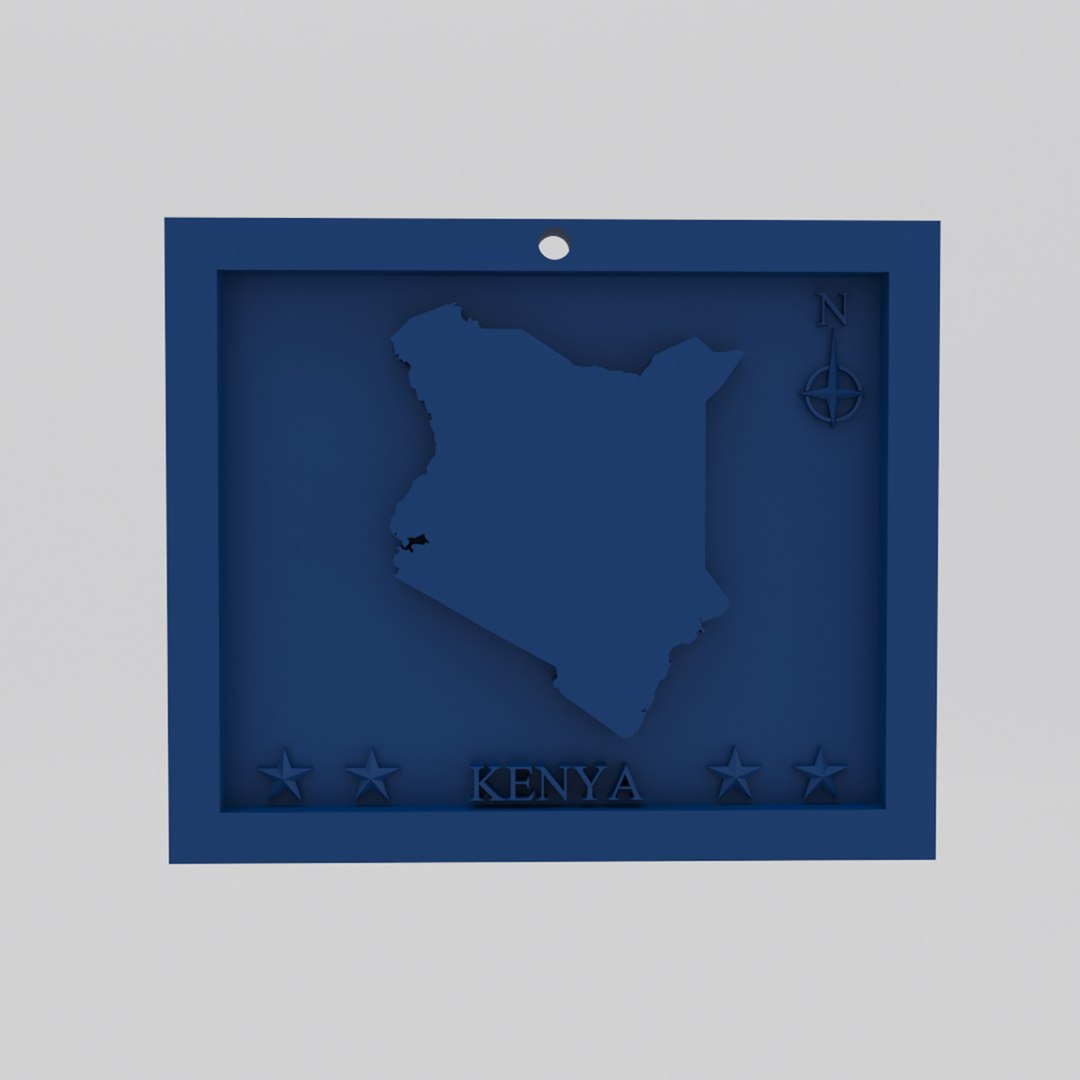 3D Kenya Map Print model - TurboSquid 1726623
