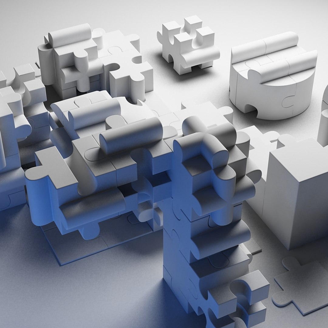 3d Model Jigsaw Puzzle Building Blocks