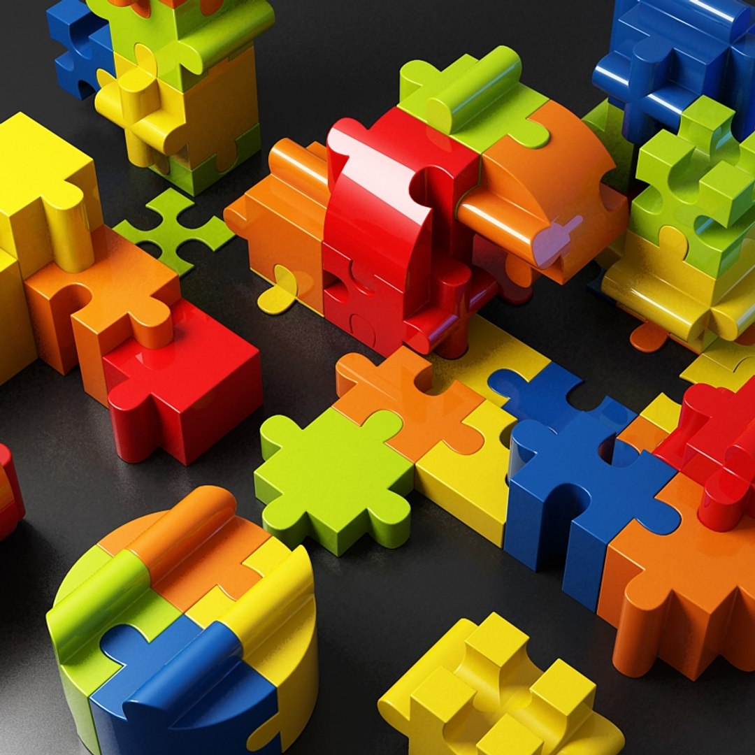 3d Model Jigsaw Puzzle Building Blocks