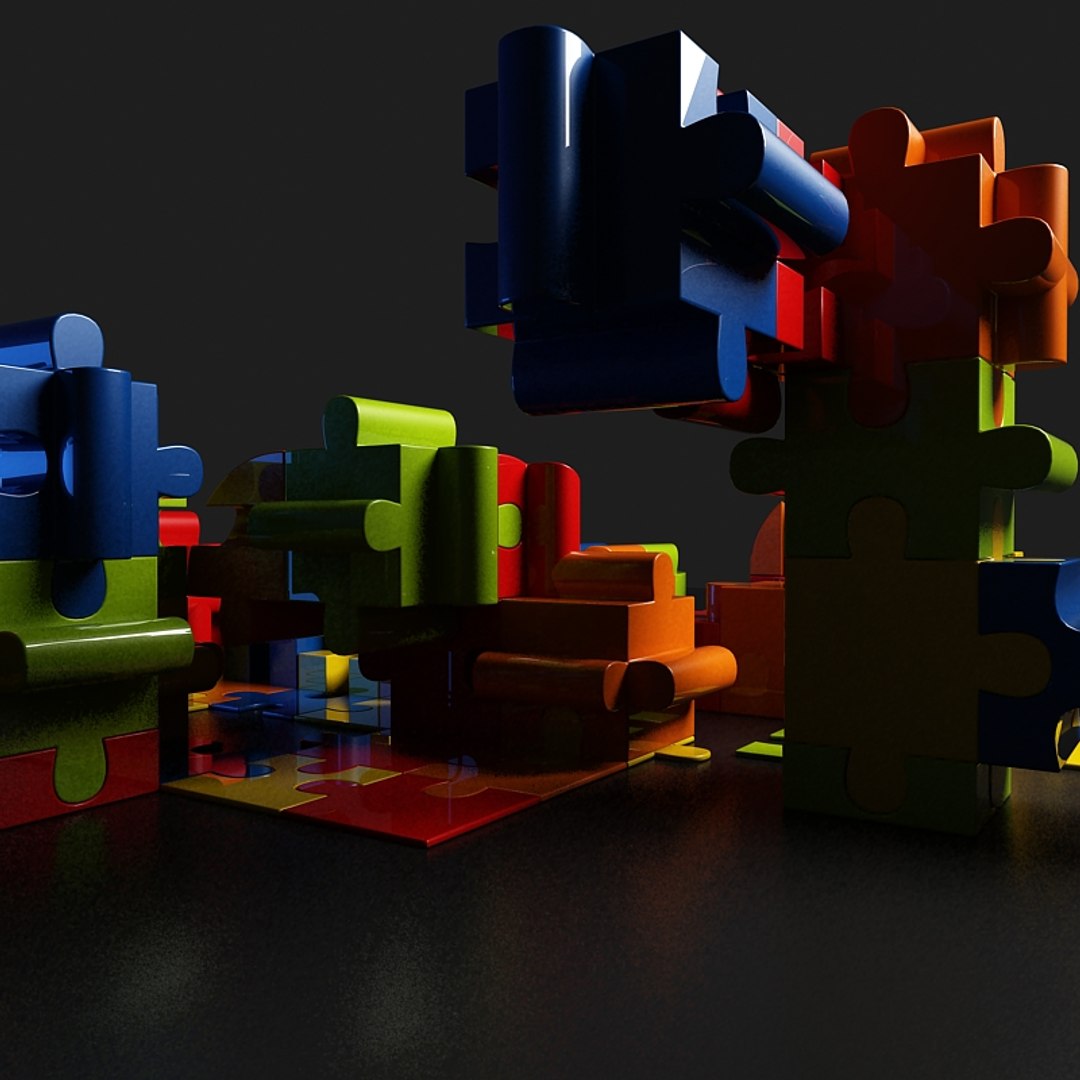 3d Model Jigsaw Puzzle Building Blocks