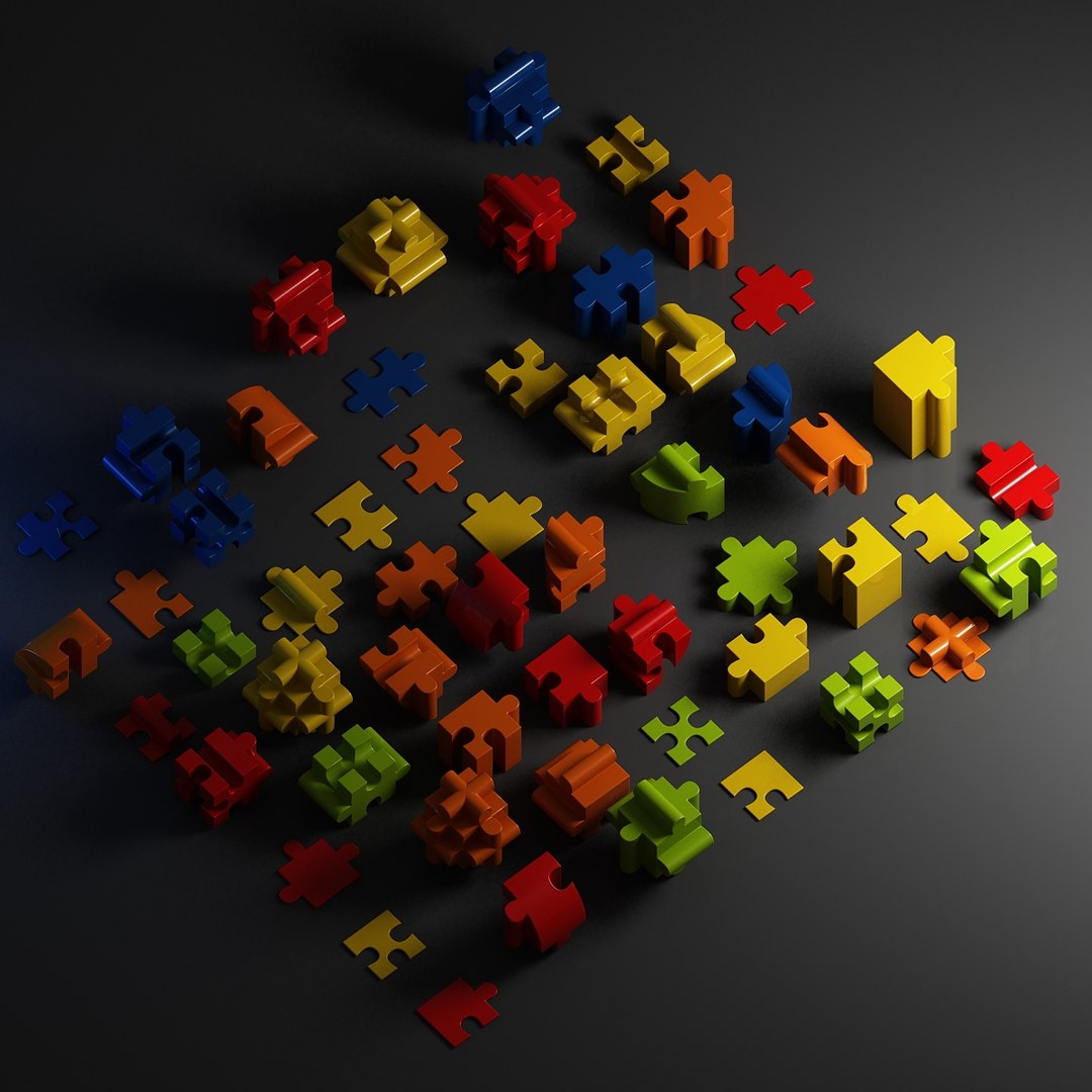 3d Model Jigsaw Puzzle Building Blocks