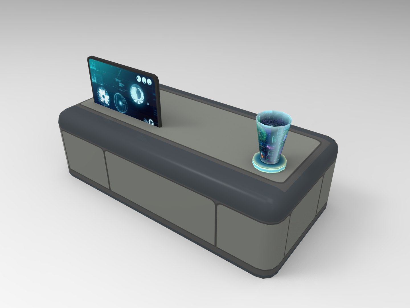 3d Model Of 1 Sci Fi Hologram