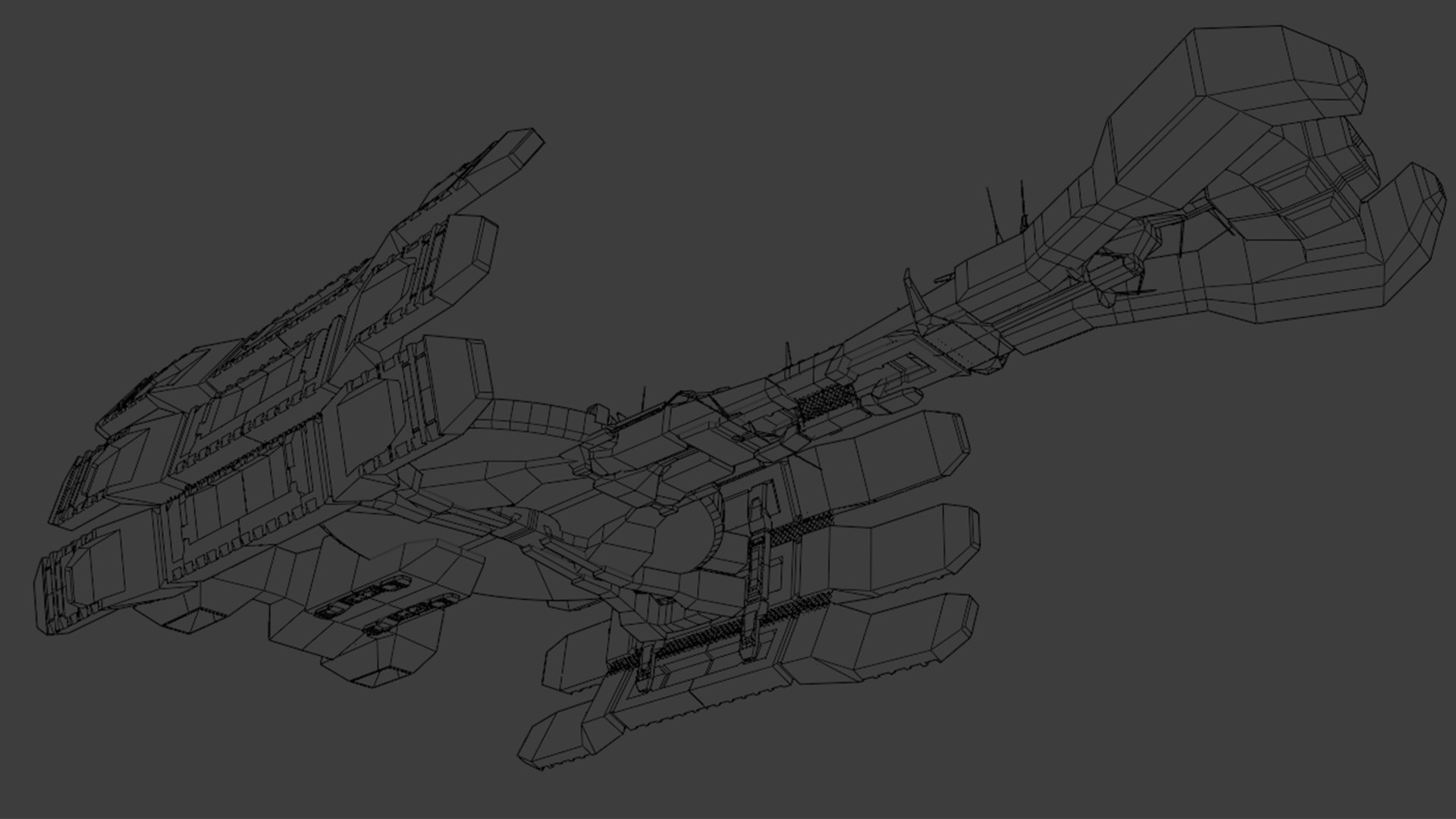 Space Battle Cruiser - Sci-Fi Warship 3D Model-blend 3D Model ...