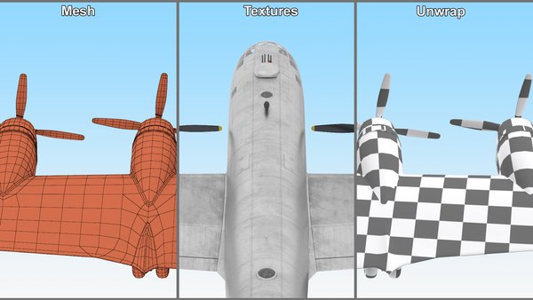 modelo 3d Boeing B-29 Bockscar - TurboSquid 2378852