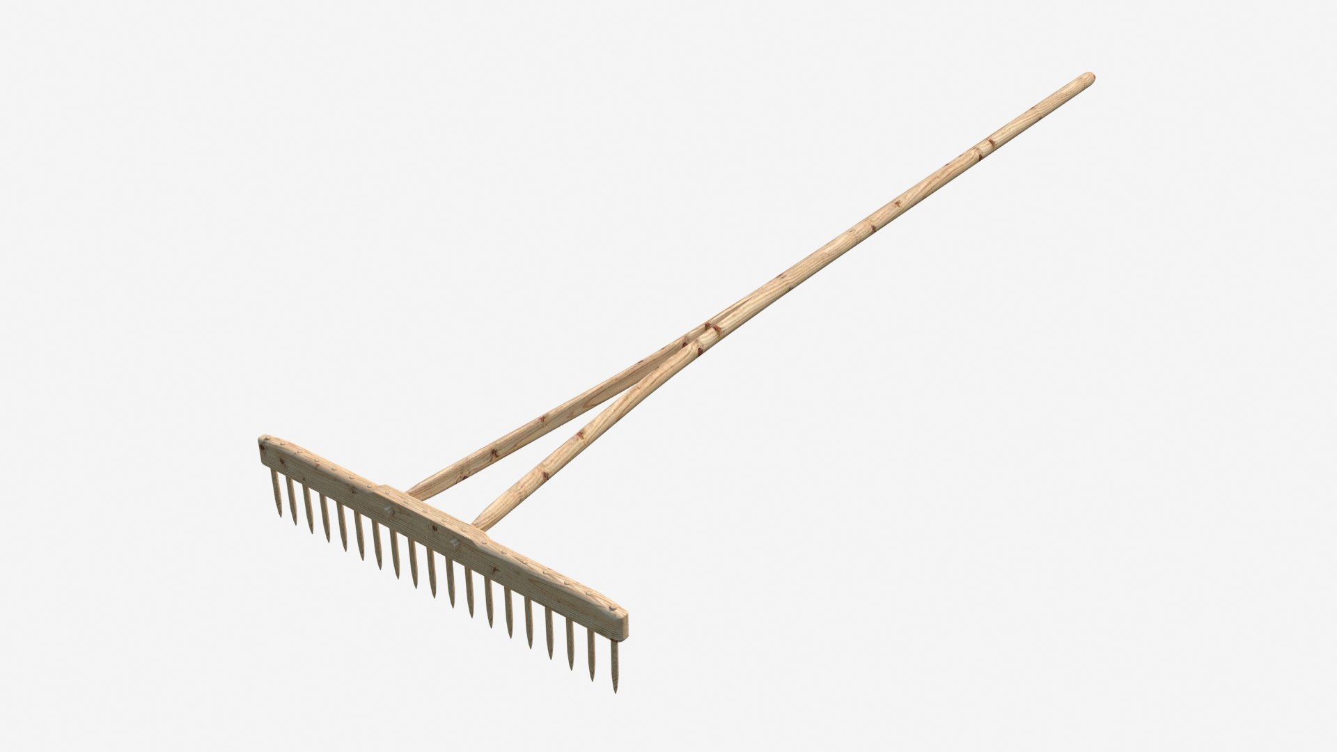 Rake wooden 3D - TurboSquid 1221406