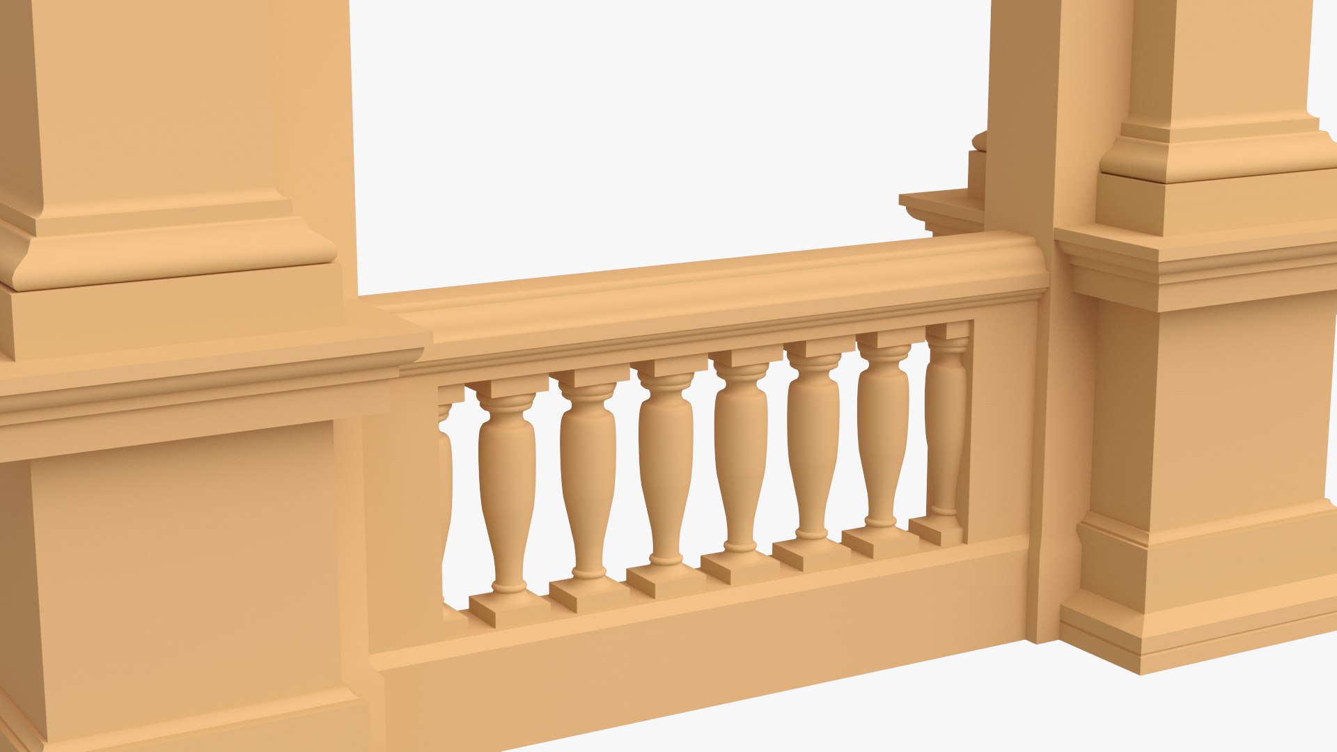 Arch With Balustrade 011 3D Model - TurboSquid 1744969