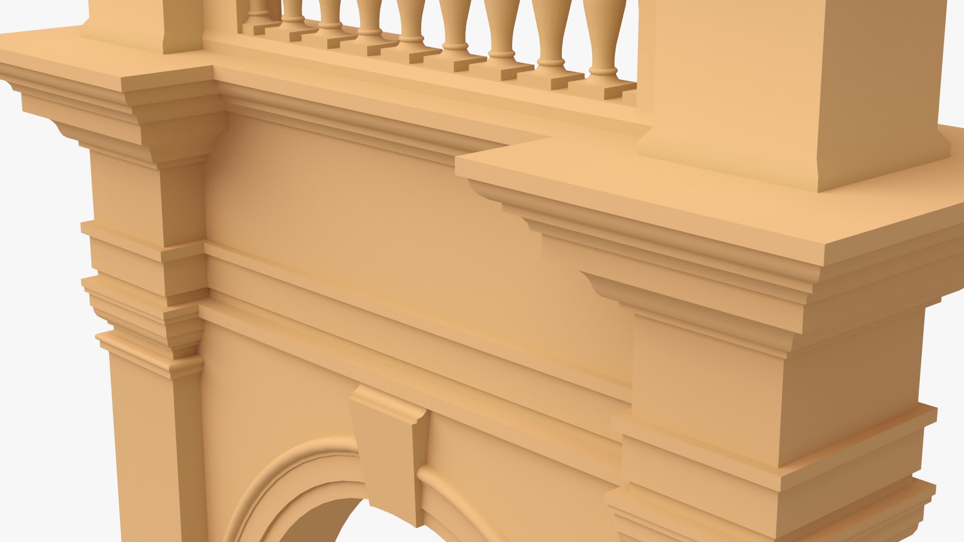 Arch With Balustrade 011 3D Model - TurboSquid 1744969