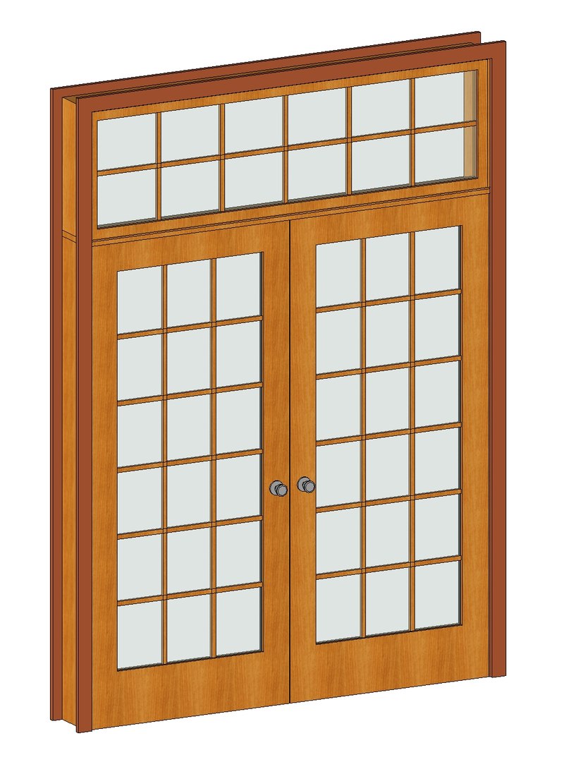 Building Revit Family Double Door Transom