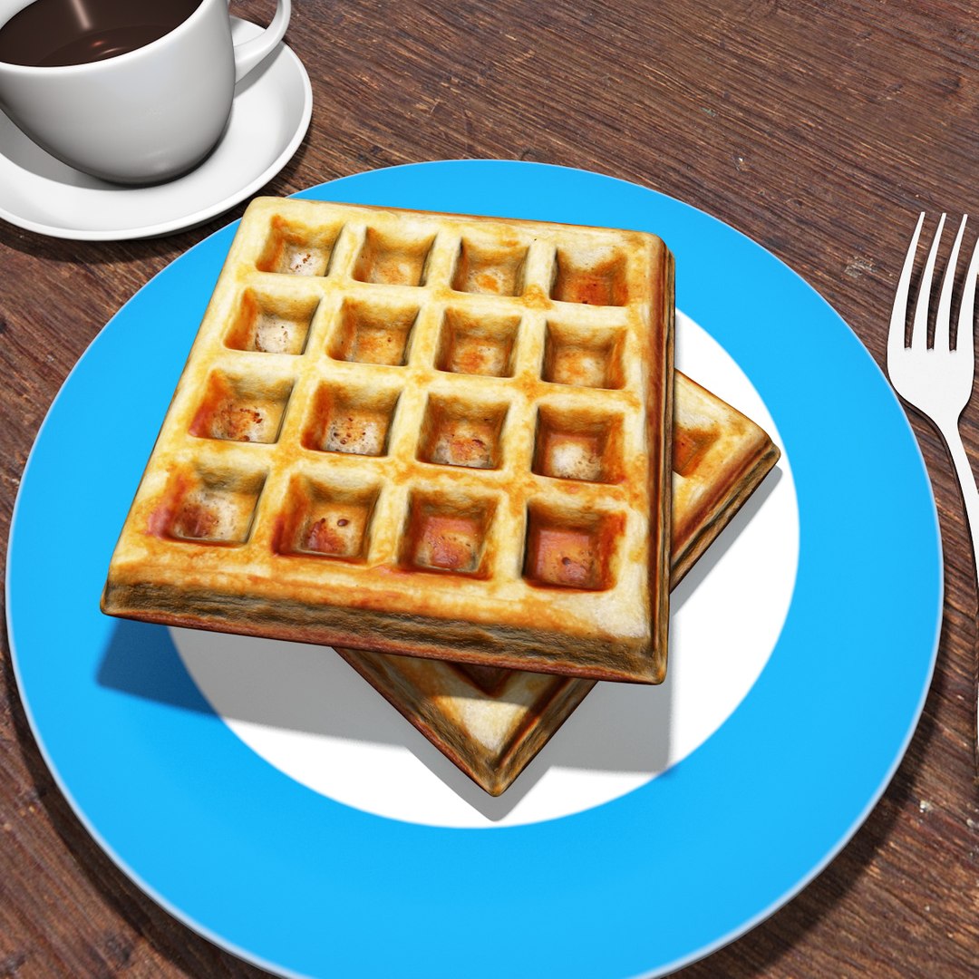 Realistic waffle 3D model - TurboSquid 1433649