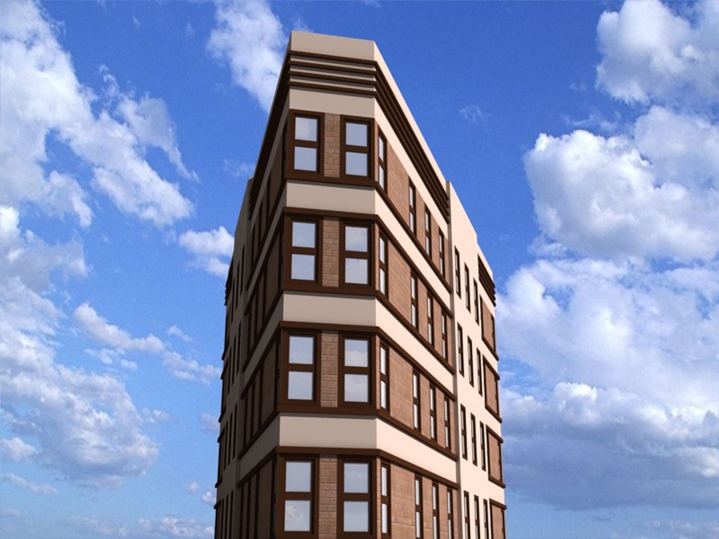 Triangular Building 2 3d Model