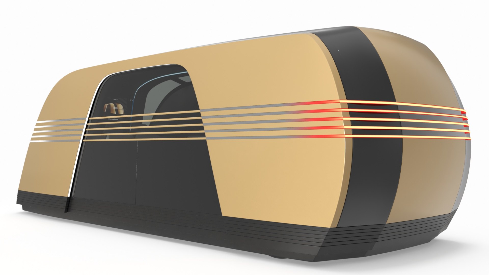 Tesla Robovan Self-Driving Car Simplified 3D Model - TurboSquid 2328255