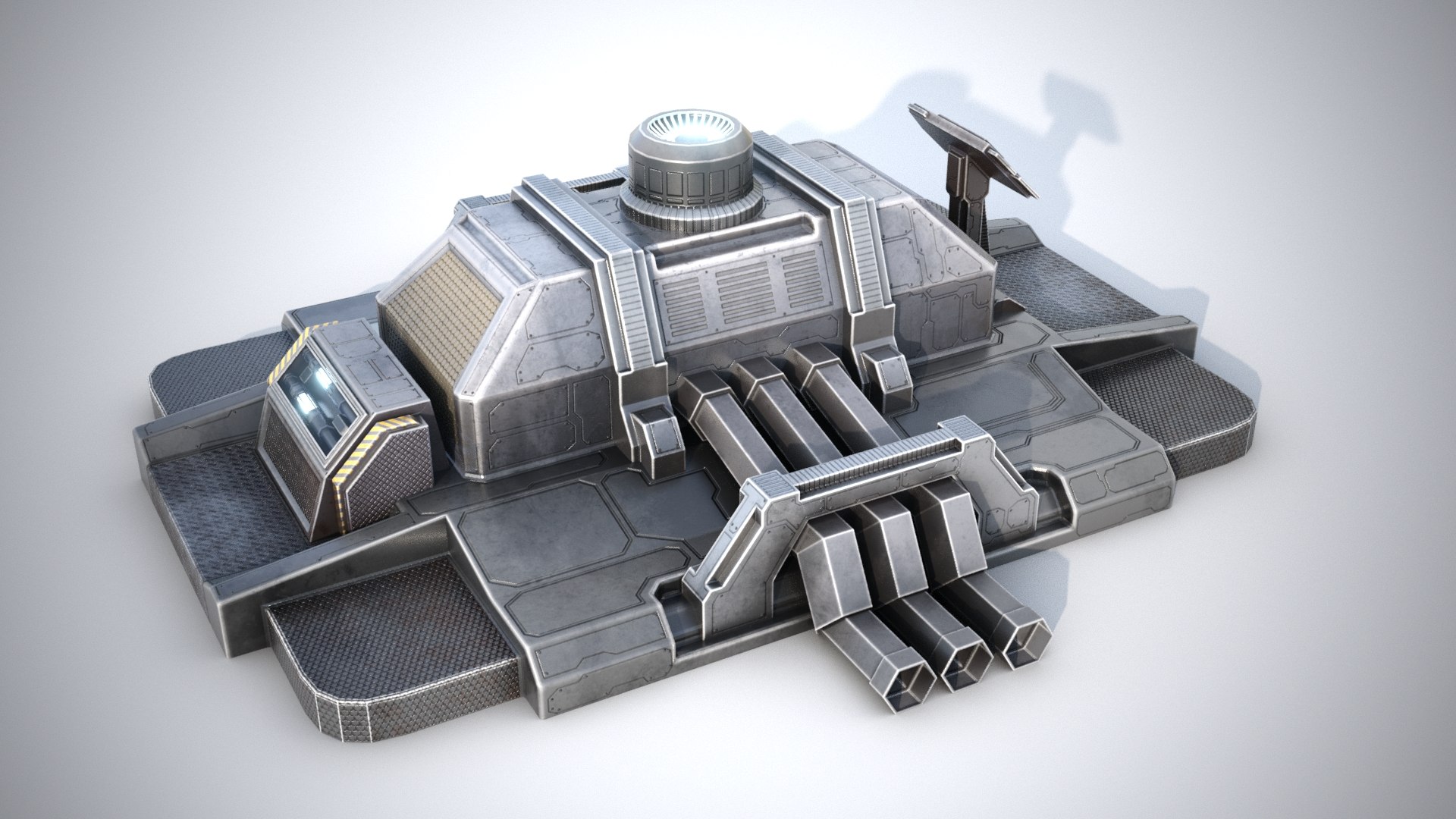 Sci-fi Stylized Pump Station 3D Model - TurboSquid 2187698