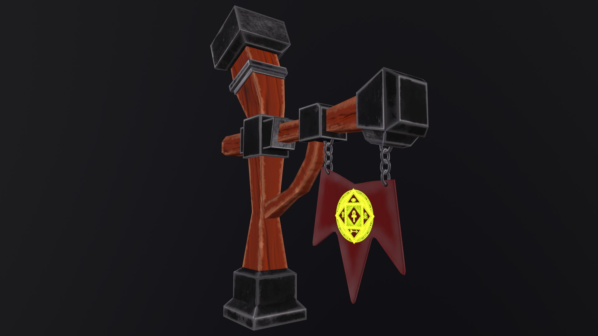 3D Stylized Signage Game Ready Low Poly - TurboSquid 1896477