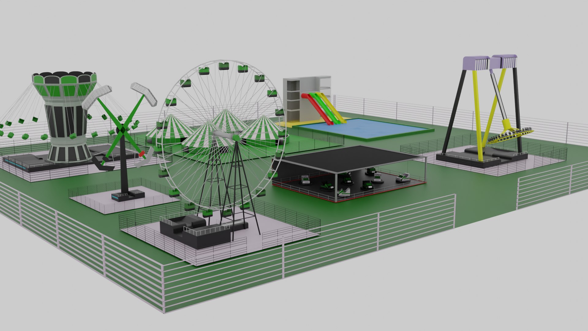 3D Amusement Park Model - TurboSquid 1924181