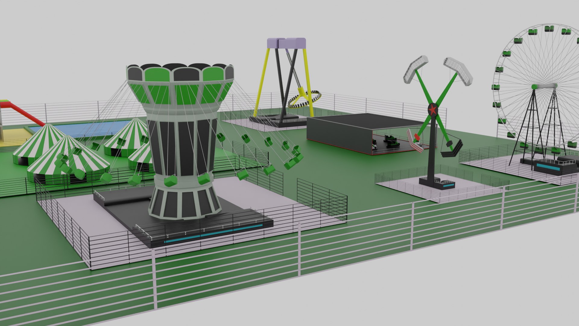 3D Amusement Park Model - TurboSquid 1924181