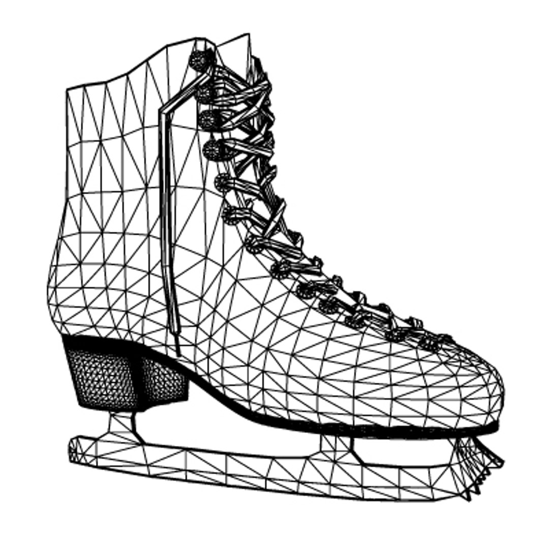 3d figure skate model