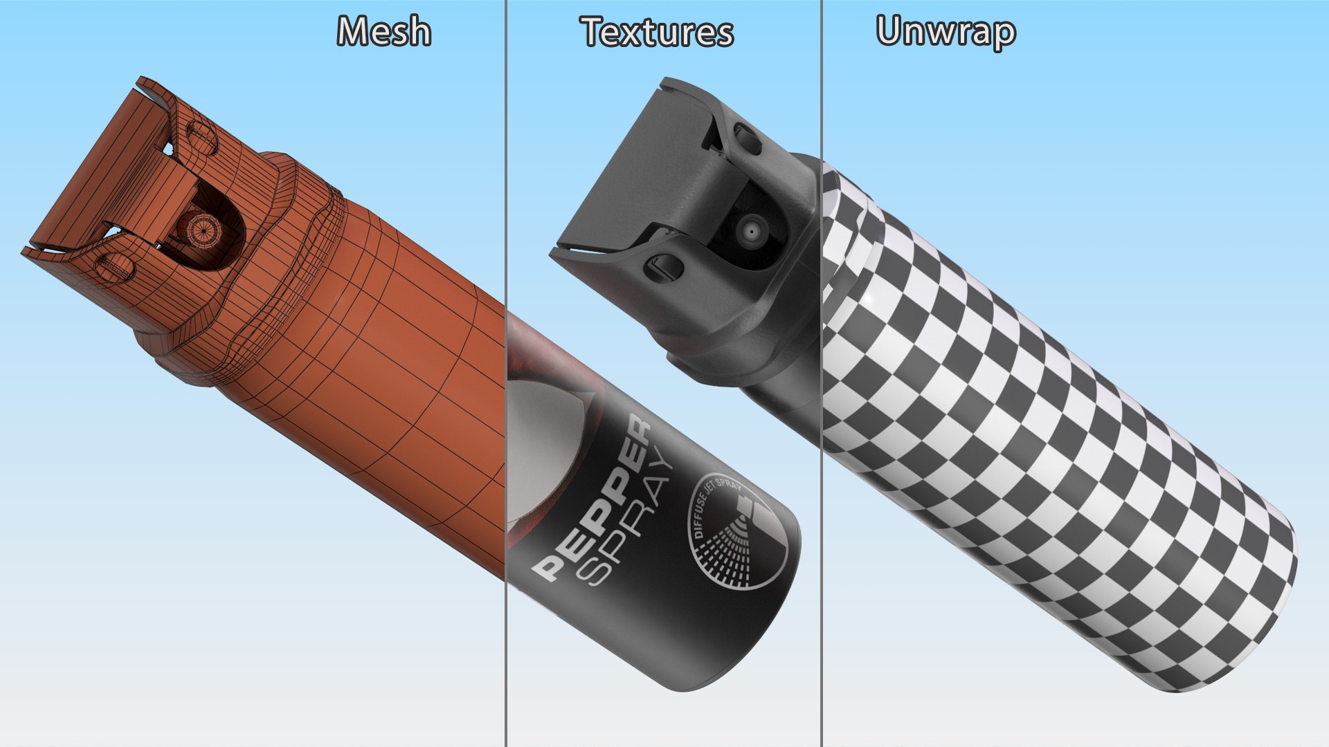 Self Defence Pepper Spray 3D model - TurboSquid 2164174