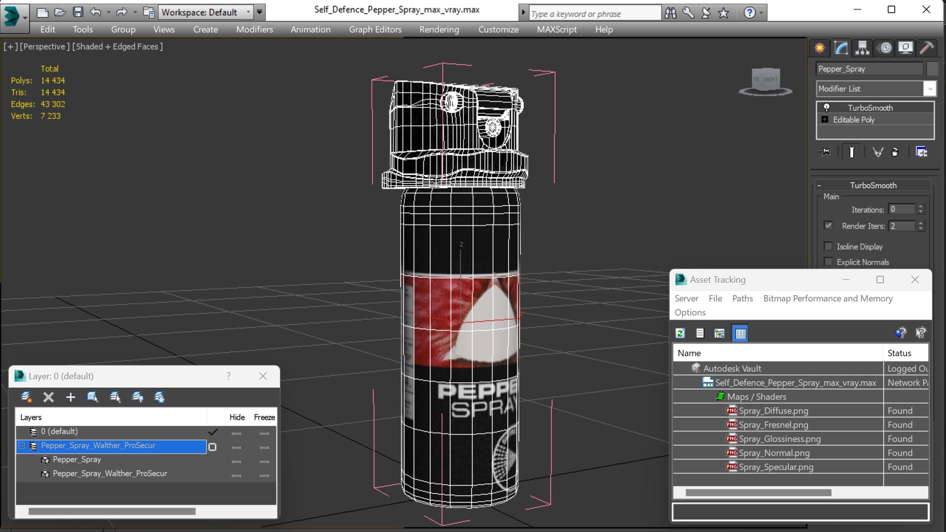 Self Defence Pepper Spray 3D model - TurboSquid 2164174