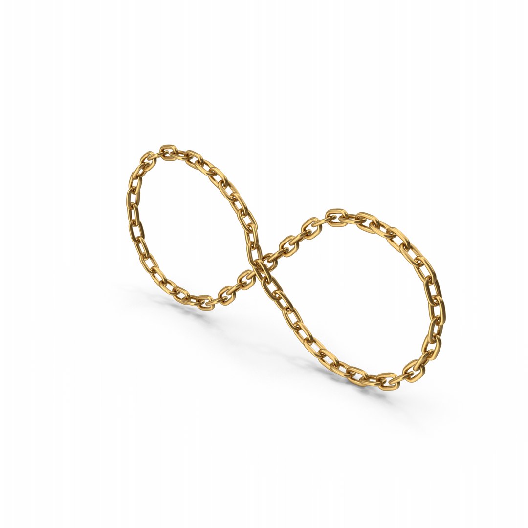 Gold Chain Infinity Symbol 3D Model - TurboSquid 2262583
