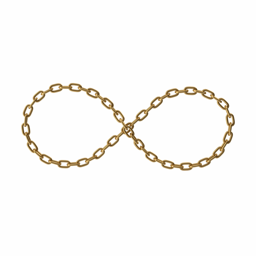 Gold Chain Infinity Symbol 3D Model - TurboSquid 2262583