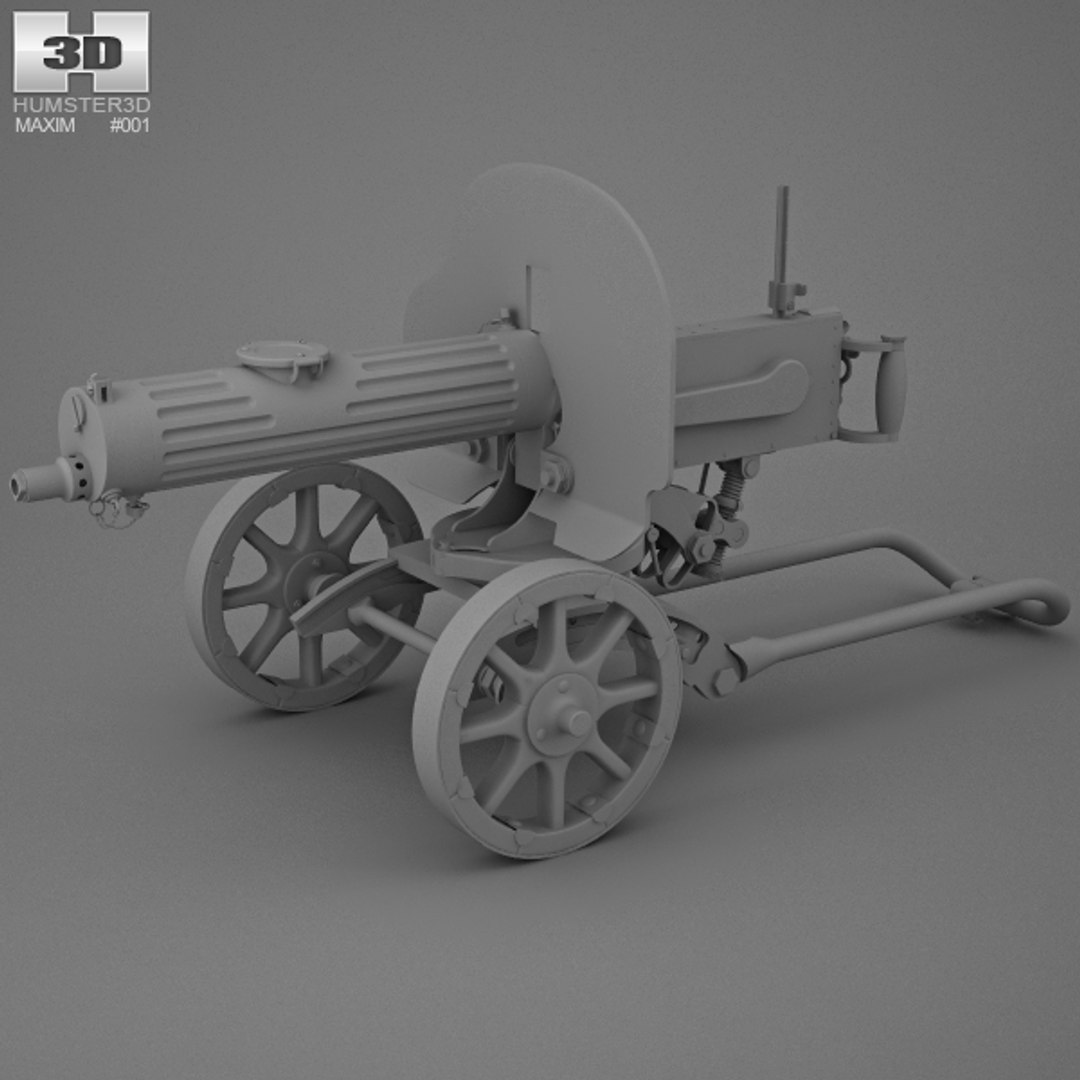 Maxim gun 1910 3D model - TurboSquid 1256021