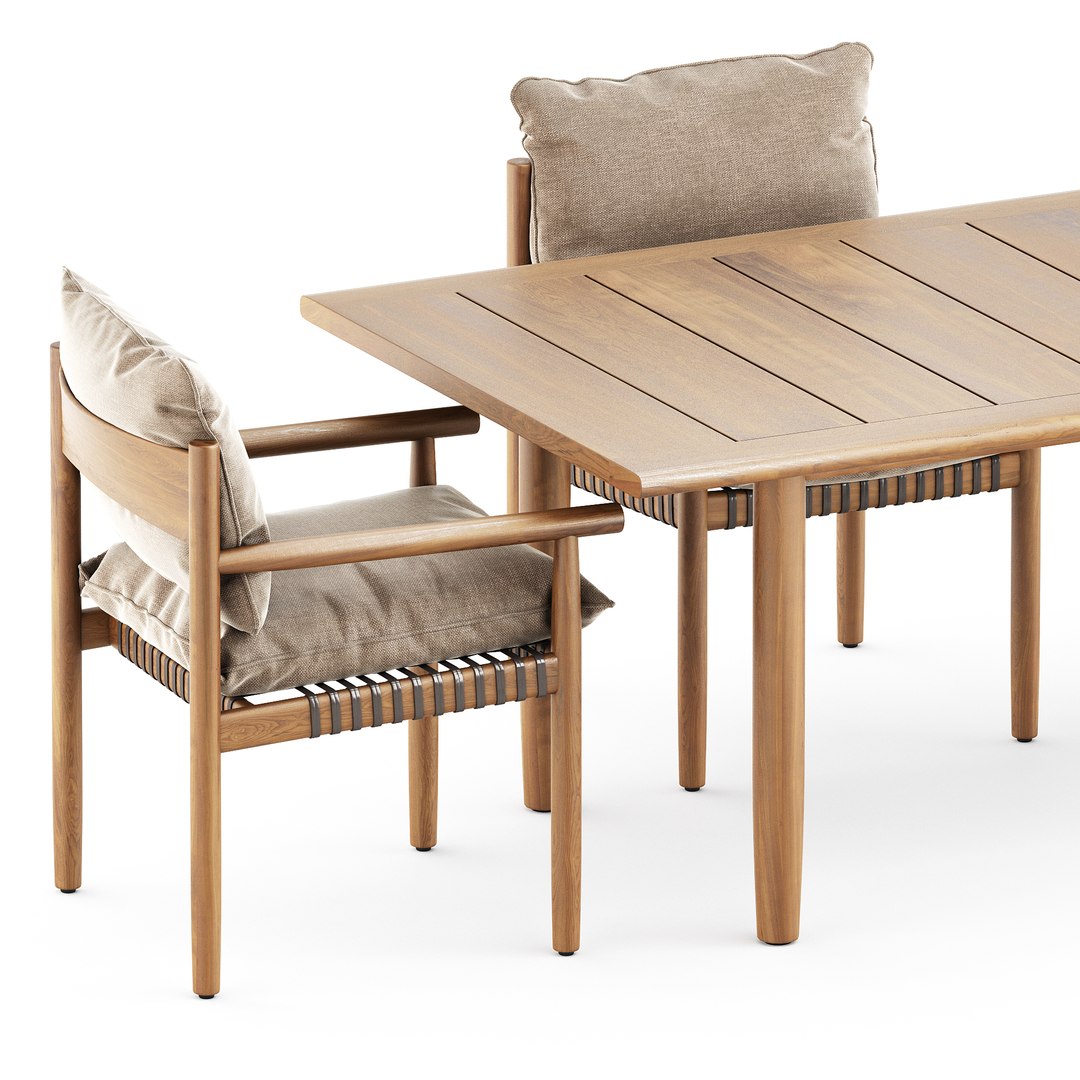 Tibbo Armchair And Dining Table Model - TurboSquid 1999743