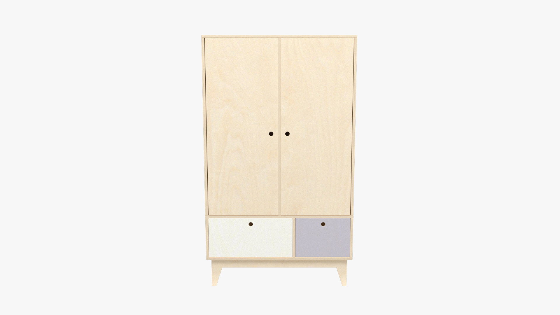 Plywood Wardrobe 3 3D Model - TurboSquid 1771780