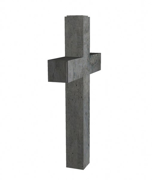 3D Maya cross simple rock