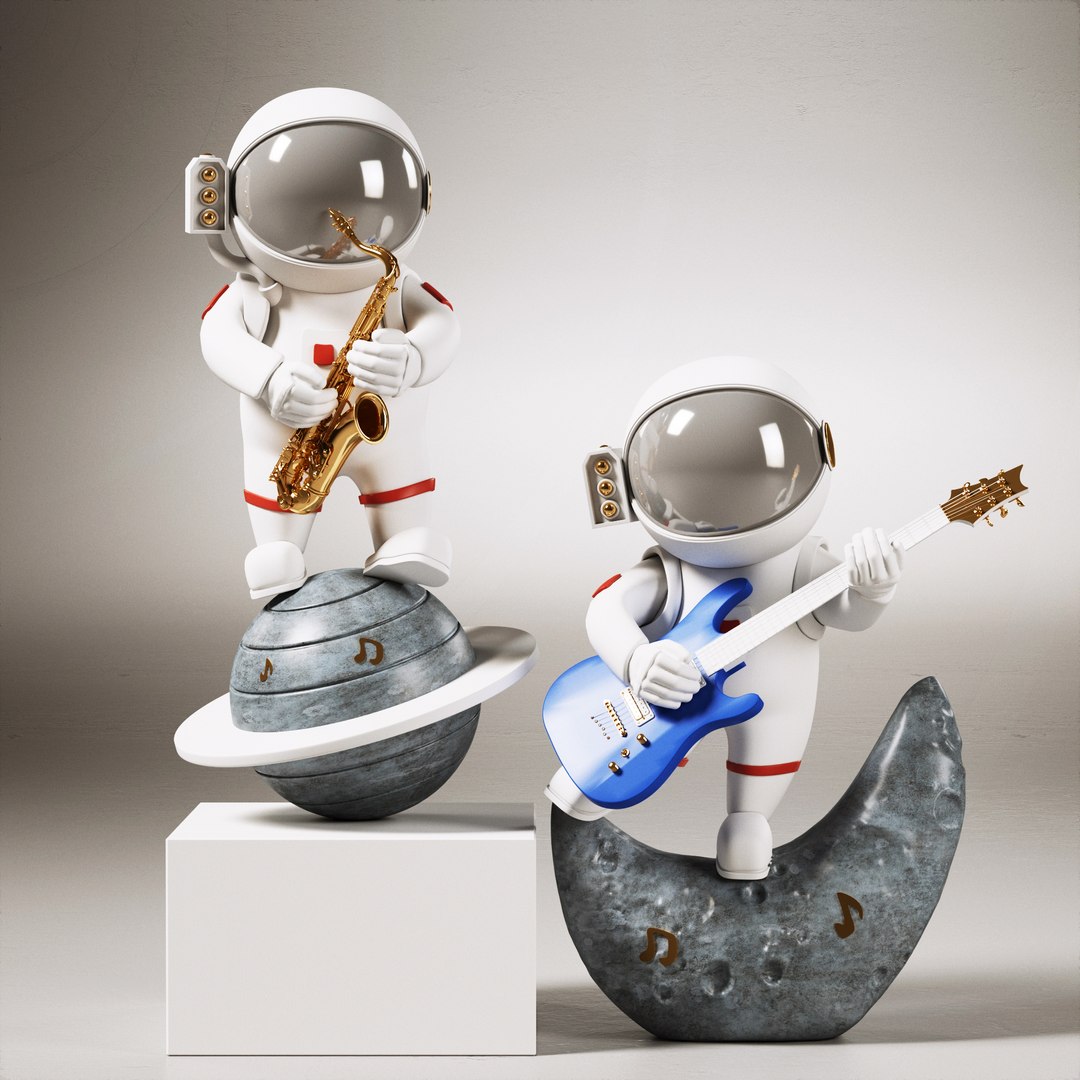 3D astronaut decoration set - TurboSquid 1776630