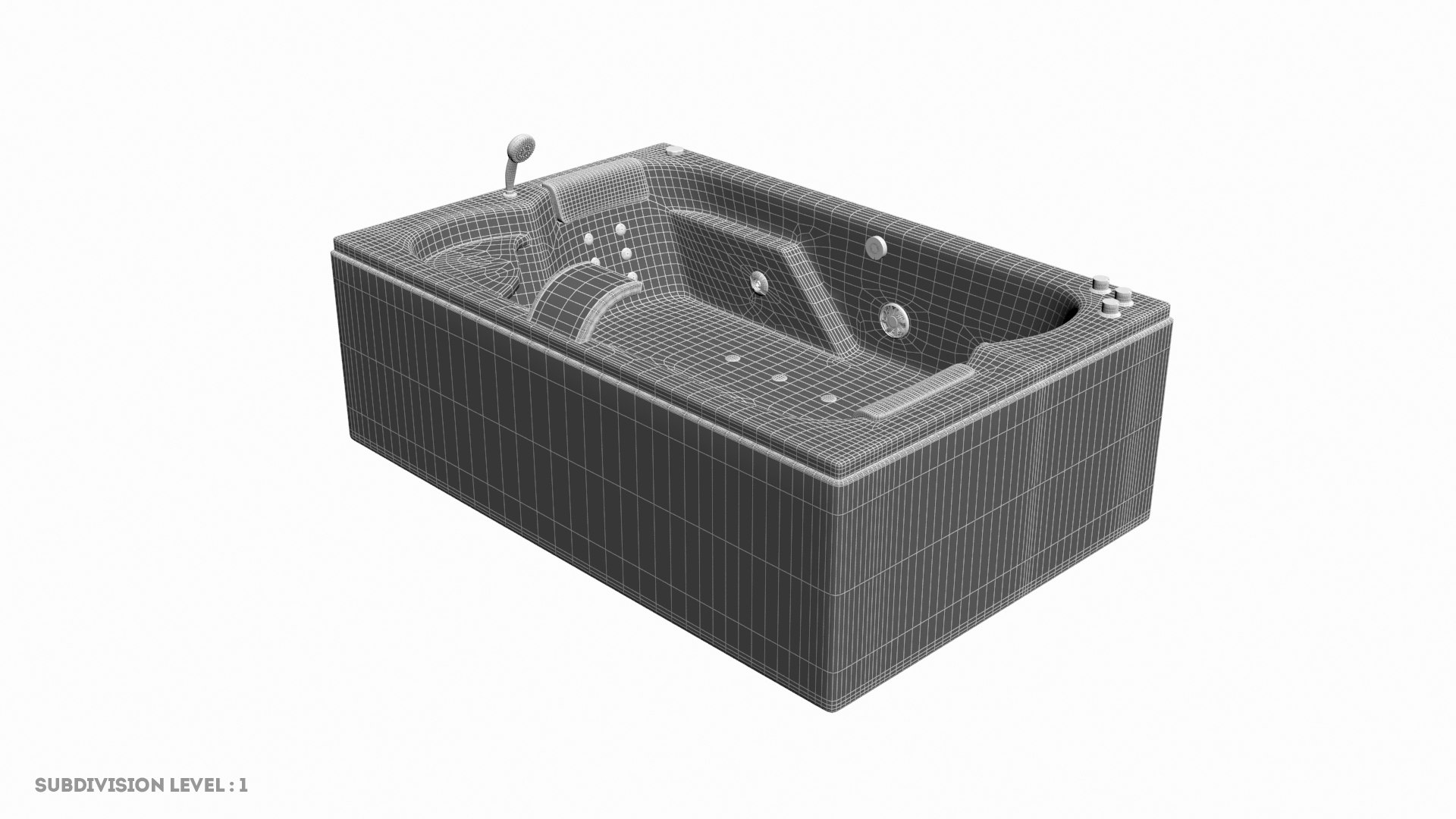 3D Model Balneo Bath 2 Seats - TurboSquid 1485497