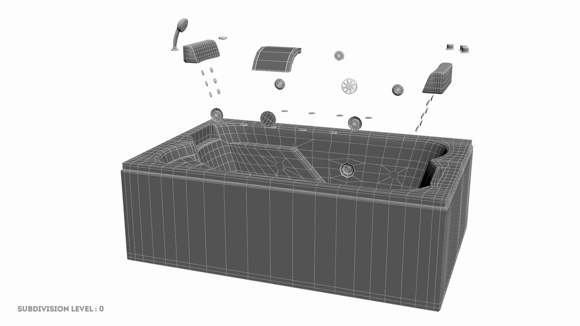 3D Model Balneo Bath 2 Seats - TurboSquid 1485497