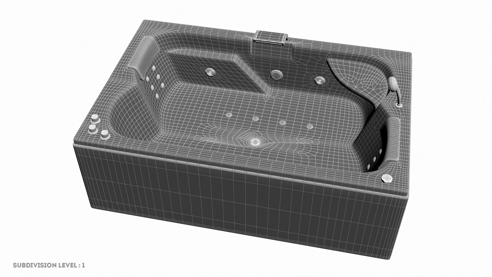 3D Model Balneo Bath 2 Seats - TurboSquid 1485497