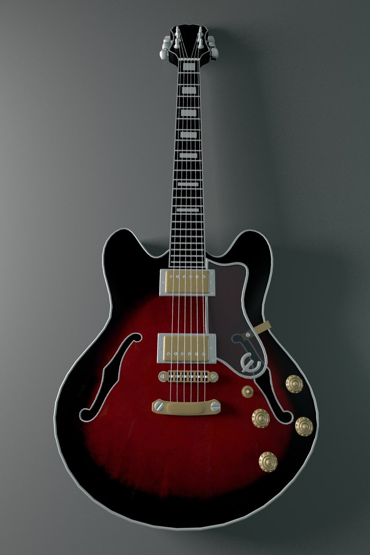 Stylish Guitar 3D Model - TurboSquid 1297201
