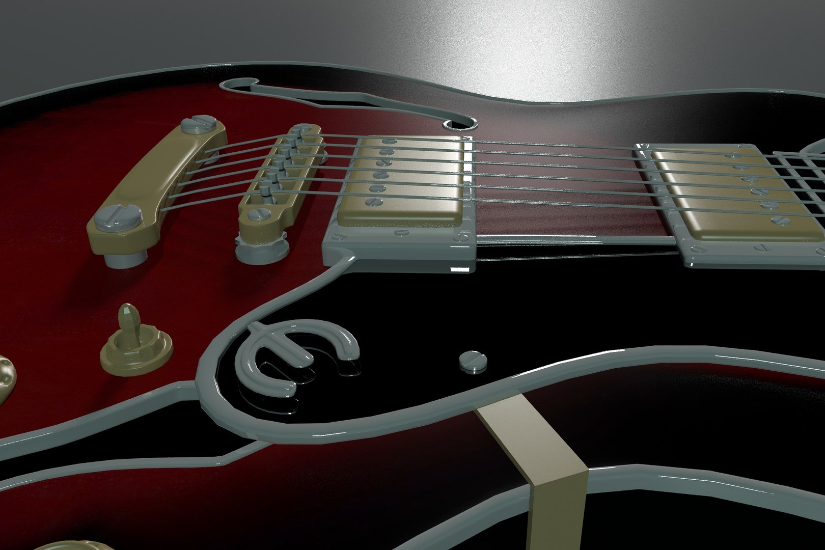 Stylish Guitar 3D Model - TurboSquid 1297201