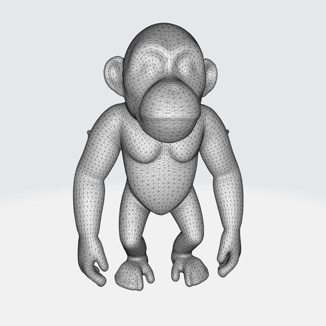3D Cartoon Chimpanzee Model - TurboSquid 2272273