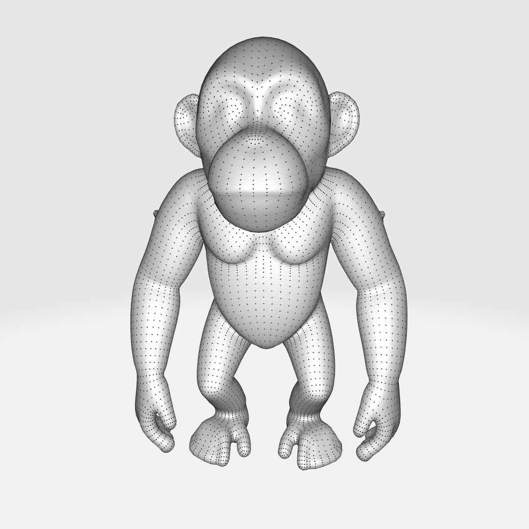 3D Cartoon Chimpanzee Model - TurboSquid 2272273