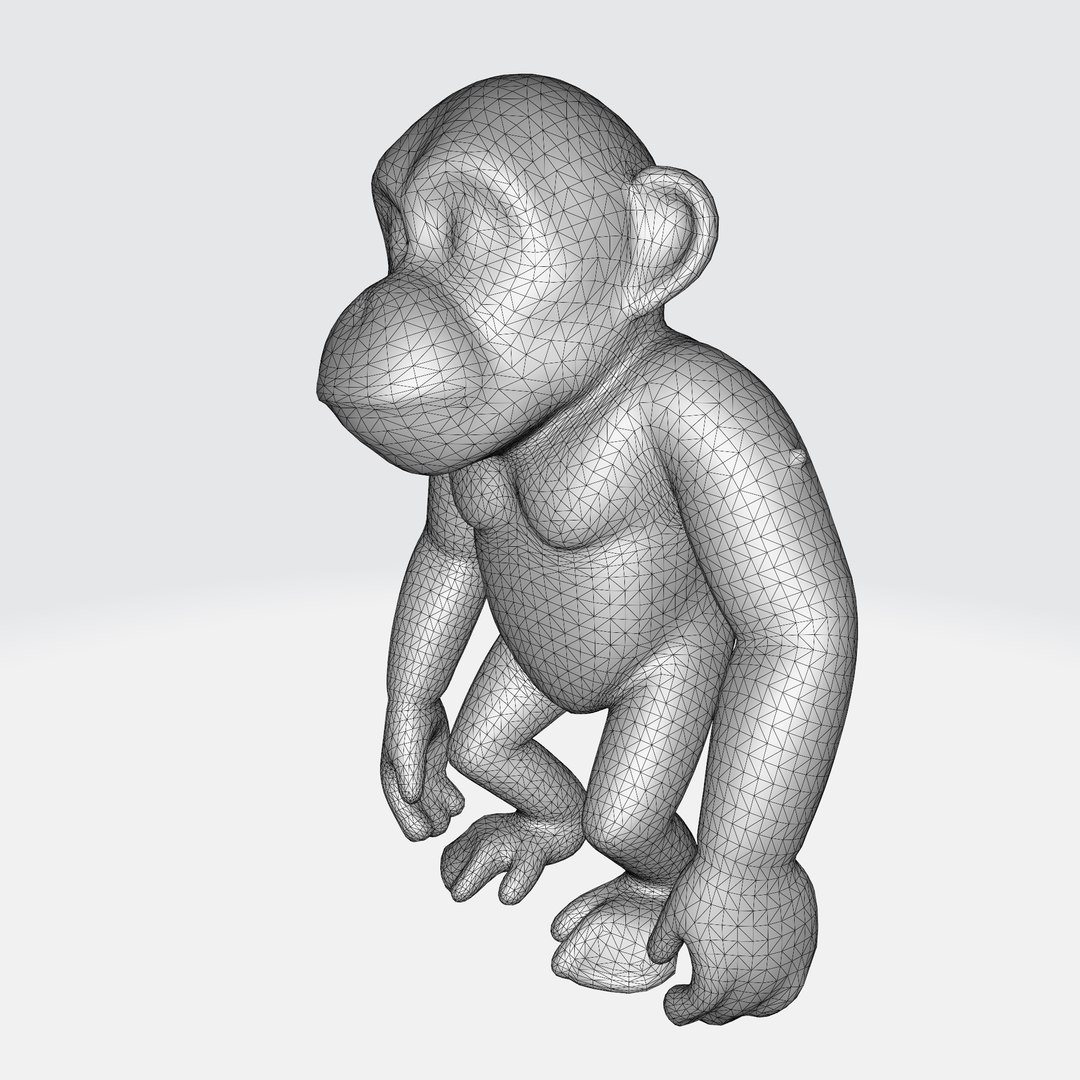 3D Cartoon Chimpanzee Model - TurboSquid 2272273