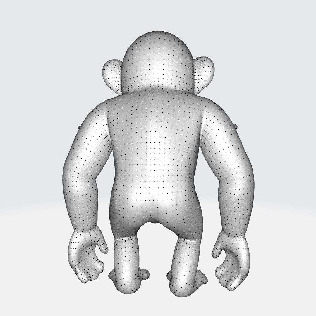 3D Cartoon Chimpanzee Model - TurboSquid 2272273